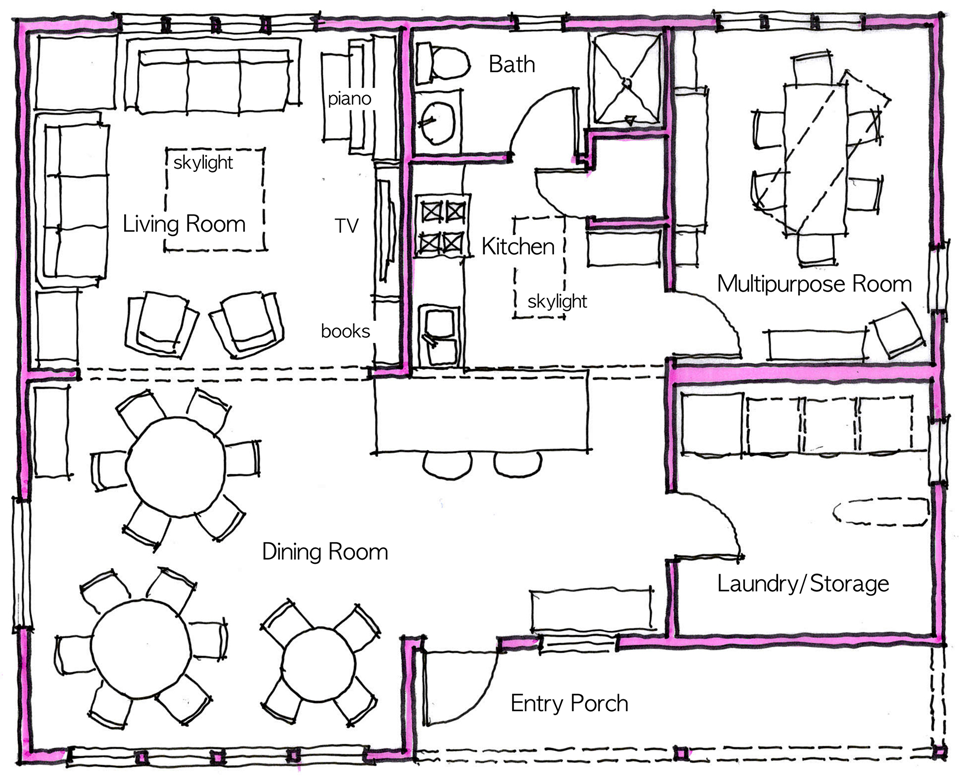 Common House Plan – Fifth Street Commons